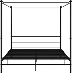 Rám postele s nebesy černý kovový 180 x 200 cm 325066