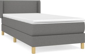 Box spring postel s matrací tmavě šedá 90x190 cm textil 3130154