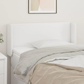 Čelo postele typu ušák bílá 93x16x78/88 cm umělá kůže 3118567