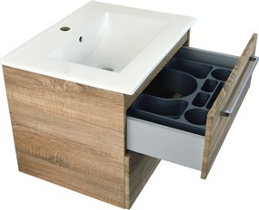 Comodo Koupelnová skříňka s keramickým umyvadlem Vermont S 60 - sonoma