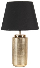 Zlatá stolní lampa Arina s černým stínidlem- Ø 30*51 cm E27/max 60W