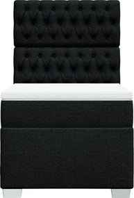 Box spring postel s matrací černá 90x200 cm textil 3292680