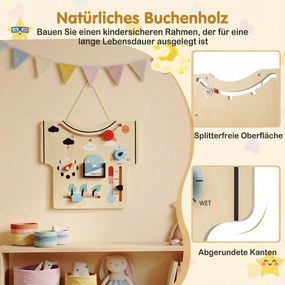 Costway Dětský měsíční kalendář Montessori dřevěné hračky o ročních obdobích