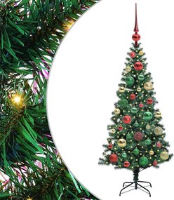 Umělý osvětlený vánoční stromeček Zelená 120 cm PVC a kov 3396744