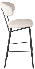 LABEL51 Barová židle ZACK bílé bouclé 107cm IH-50.175