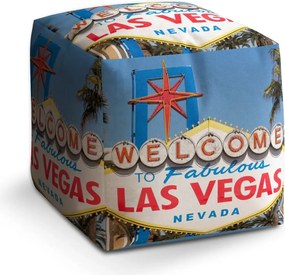 Sablio Taburet Cube Welcome to Las Vegas - 50x50x50 cm