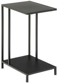 OnaDnes -20% Scandi Černý kovový odkládací stolek Renna 30 x 40 cm
