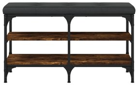Lavice s botníkem kouřový dub 82 x 32 x 47 cm kompozitní dřevo - Default Title