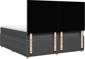 Box spring postel s matrací tmavě šedá 180x200 cm textil 3292136