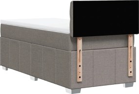Box spring postel s matrací taupe 100 x 200 cm textil 3286990