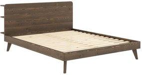 Hnědá dřevěná dvoulůžková postel Karup Design Retreat 180 x 200 cm