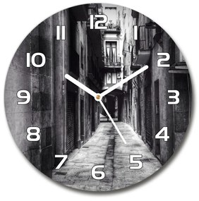 Wallmuralia Skleněné hodiny kulaté Barcelona Španělsko fi 30 cm