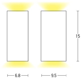 Zambelis E307 venkovní nástěnné svítidlo černé, 2xGU10, 15cm