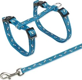 TRIXIE Postroj s vodítkem pro kočky černá 27-45 cm/10 mm / Nylon / Obv