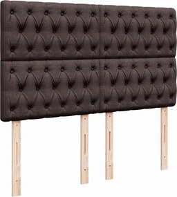 Box spring postel s matrací tmavě hnědá 160x200 cm textil 3292849