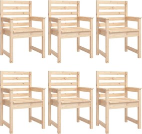 7dílný zahradní jídelní set masivní borové dřevo 3154713