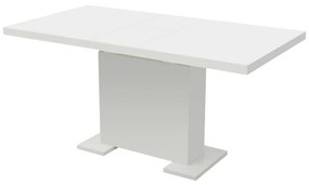 Rozkládací jídelní stůl s vysokým leskem bílý - Default Title