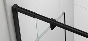 Polysan Polysan, EASY BLACK otočné sprchové dveře 760-900mm, sklo Brick, EL1638B