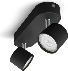 Philips Star 2x4.5W černá / LED bodové svítidlo / 1000lm / 2700K / IP2