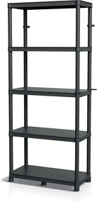 Plastový dílenský regál Stacker 74x172,5 cm černý