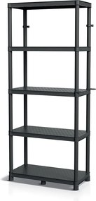 Plastový dílenský regál Stacker 74x172,5 cm černý