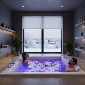 Terra Hydromasážní vana DIABLO 666 II 180x150 s ohřevem vody