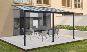 Hliníková pergola BestBerg PZ-13A / 13 m² / šedá