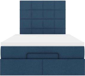 Osmanský rám postele s matrací modrá 120x200cm textil 3313153