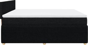 Box spring postel s matrací černá 200x200 cm textil 3289858