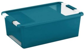 Plastový úložný box KETER Bi Box M s víkem 26l, tyrkysový