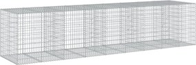 Gabionový koš s víkem 450 x 100 x 100 cm pozinkované železo 3295197