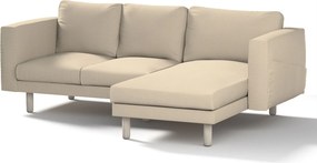Potah na pohovku IKEA Norsborg 3-místná se šezlongem barva béžová látka pletený vzor