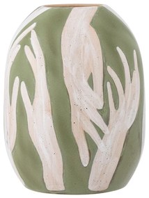 OnaDnes -20% Zelená kameninová váza Bloomingville Adalena 30,5 cm