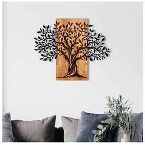 Asir Nástěnná dekorace 72x58 cm strom dřevo/kov AS1462