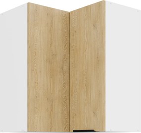 CREMONA bc | horní kuchyňská skříňka 60x60 GN-72 2F (90°) rohová s policemi | 60x60 cm | bílá/cremona