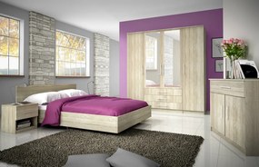Postel ALESSIA 160x200cm dub sonoma DOPRODEJ