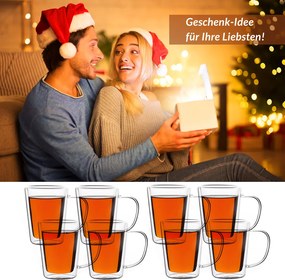 Thermo-čajové sklenice sada 8 ks dvojitá stěna