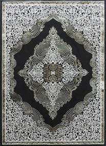 Berfin Dywany, Kusový koberec Elite 3935 Black Gold, 160x220, černá, kancelář