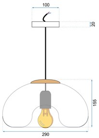 Stropní svítidlo TooLight Glass zlatá