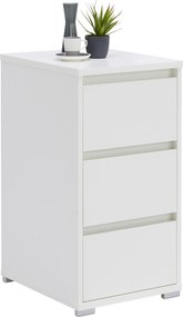 XXXLutz NOČNÍ STOLEK, bílá, 40/79/48 cm Carryhome - 000003003405