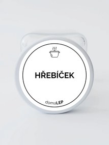 Samolepka na kořenky HŘEBÍČEK bílá 5 cm tučné písmo
