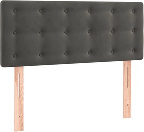 Box spring postel s matrací tmavě šedá 120 x 200 cm samet 3141534