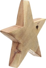 Dekorace Wooden Star II 20x4x20 cm
