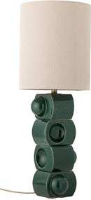 Zelená/krémová keramická stolní lampa s textilním stínidlem (výška 68 cm) Brady – Bloomingville