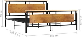Rám postele kov 180 x 200 cm 324874