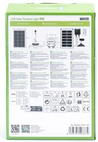 Aigostar - LED Solární lustr LED/35W/12V 3000 mAh 6500K pr. 15 cm