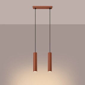 Sollux Lighting Závěsná lampa LAGOS 2 červená okrová