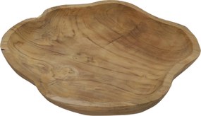 Dekorativní tác na teak, 35x30x4 cm, stojan na hrnce