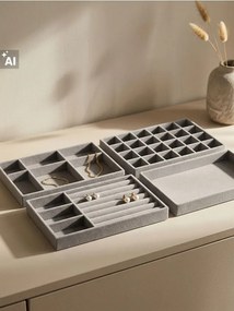 Sinsay - Sada organizérů do skříně 4 pack - šedá