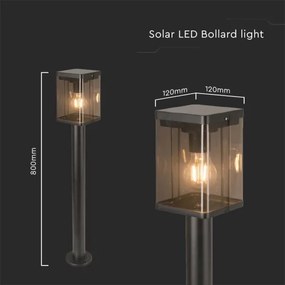 LED Venkovní solární lampa se senzorem LED/2,5W/3,7V 3000K IP54 2000 mAh černá